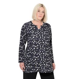 Ulla Popken Longshirt in schwarz | Gr.: 62/64