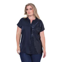 MIAMODA Bluse in dunkelblau | Gr.: 48