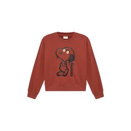 s.Oliver Sweatshirt 'Peanuts ' M&auml;dchen Gr&ouml;&szlig;e 170 pfirsich / rostrot / schwarz