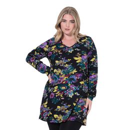 Ulla Popken Longshirt in schwarz | Gr.: 50-52