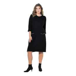 MIAMODA Strickkleid in schwarz | Gr.: 50-52