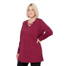 Ulla Popken Longshirt in rubinrot | Gr.: 46-48