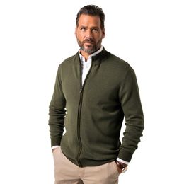 JP1880 Strickjacke in moosgr&uuml;n | Gr.: 7XL