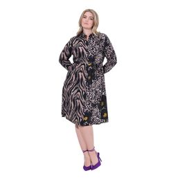 MIAMODA Hemdblusenkleid in schwarz | Gr.: 54