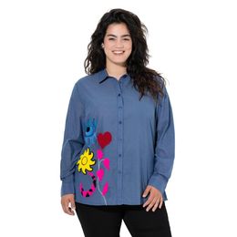 Angel of Style Hemdbluse in blue denim | Gr.: 48