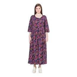 Ulla Popken Kleid in dunkles violett | Gr.: 42 - Normalgr&ouml;&szlig;e
