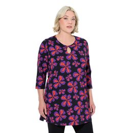 Ulla Popken Longshirt in schwarz | Gr.: 54-56