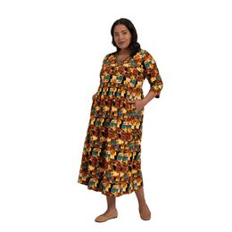 Ulla Popken Kleid in multicolor schwarz | Gr.: 46-48