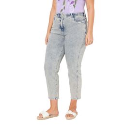 Ulla Popken Jeans in mattes jeansblau | Gr.: 48 - Normalgr&ouml;&szlig;e