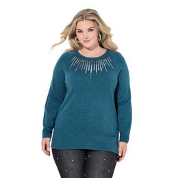 MIAMODA Pullover in dunkles petrol | Gr.: 46-48