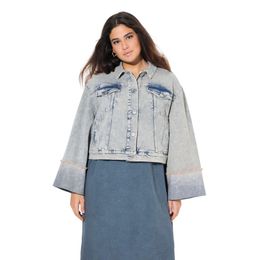 Ulla Popken Jeansjacke in mattes jeansblau | Gr.: 62/64