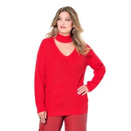 MIAMODA Pullover in neon rot | Gr.: 54-56