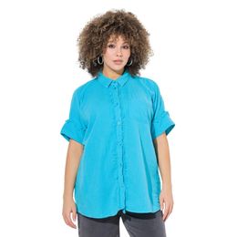 Ulla Popken Bluse in tiefes aqua | Gr.: 50-52