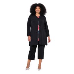 Ulla Popken Shirtjacke in schwarz | Gr.: 54-56