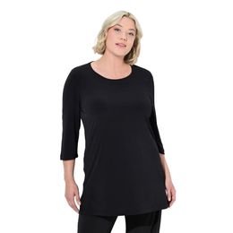 Ulla Popken Longshirt in schwarz | Gr.: 66-68