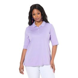 Ulla Popken Poloshirt in lavendel | Gr.: 46-48