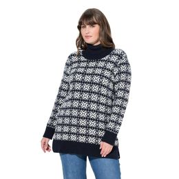 Ulla Popken Pullover in navy blau | Gr.: 50-52