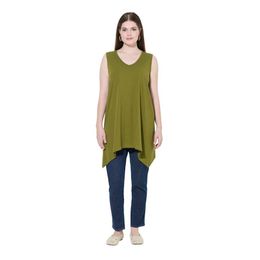 Ulla Popken Longshirt in blattgr&uuml;n | Gr.: 50-52