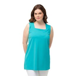 Ulla Popken Longshirt in tiefes aqua | Gr.: 54-56