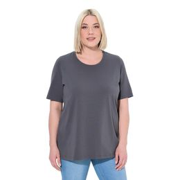 Ulla Popken Shirt in graphitgrau | Gr.: 62/64
