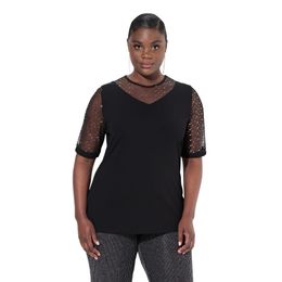Ulla Popken Shirt in schwarz | Gr.: 54-56