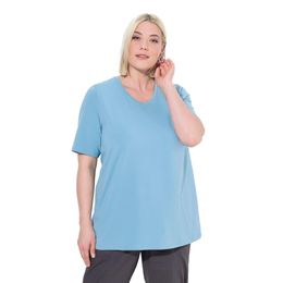 Ulla Popken Shirt in helles petrol | Gr.: 50-52