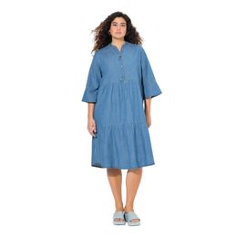 Ulla Popken Kleid in blue denim | Gr.: 54-56