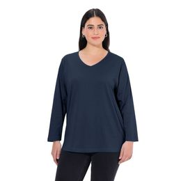 Ulla Popken Shirt in marine | Gr.: 58-60