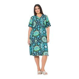 Ulla Popken Midikleid in tiefes aqua | Gr.: 50-52