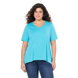 Ulla Popken Longshirt in tiefes aqua | Gr.: 46-48