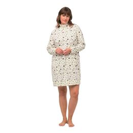 Ulla Popken Homewearkleid in kreide | Gr.: 50-52