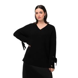 Ulla Popken Pullover in schwarz | Gr.: 50-52