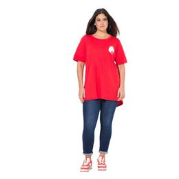 Ulla Popken Shirt in neon rot | Gr.: 54-56