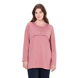 Ulla Popken Longsleeve in altrosa | Gr.: 54-56