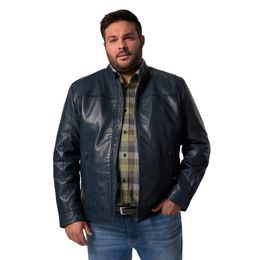 Men Plus Lederjacke in navy blau | Gr.: L