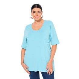 Ulla Popken Shirt in tiefes aqua | Gr.: 46-48