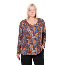 Ulla Popken Shirt in dunkle beere | Gr.: 62/64