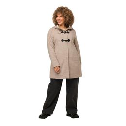 Ulla Popken Mantel in dunkles kitt | Gr.: 50-52