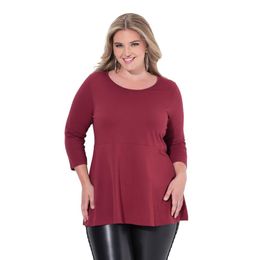 MIAMODA Shirt in dunkel weinrot | Gr.: 52