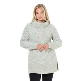 Ulla Popken Pullover in hellgrau m&eacute;lange | Gr.: 46-48