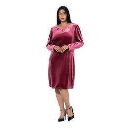 Ulla Popken Midikleid in dunkel kirschrot | Gr.: 58 - Normalgr&ouml;&szlig;e