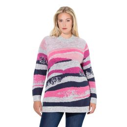 Ulla Popken Pullover in hellgrau m&eacute;lange | Gr.: 42-44