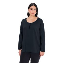 Ulla Popken Shirt in classic schwarz | Gr.: 42-44