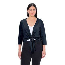 Ulla Popken Shirtjacke in marine | Gr.: 46-48