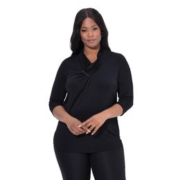 Ulla Popken Shirt in schwarz | Gr.: 54-56