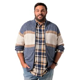 Men Plus Strickjacke in navy blau | Gr.: XL