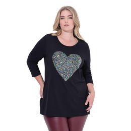 MIAMODA Shirt in schwarz | Gr.: 48