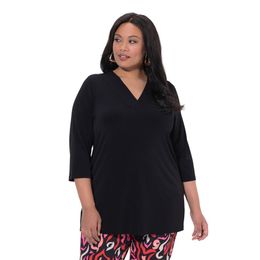 Ulla Popken Longshirt in schwarz | Gr.: 42-44