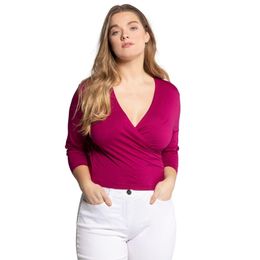 Ulla Popken Shirtjacke in magnolienrot | Gr.: 54-56