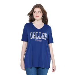 Ulla Popken Shirt in dunkelblau | Gr.: 54-56